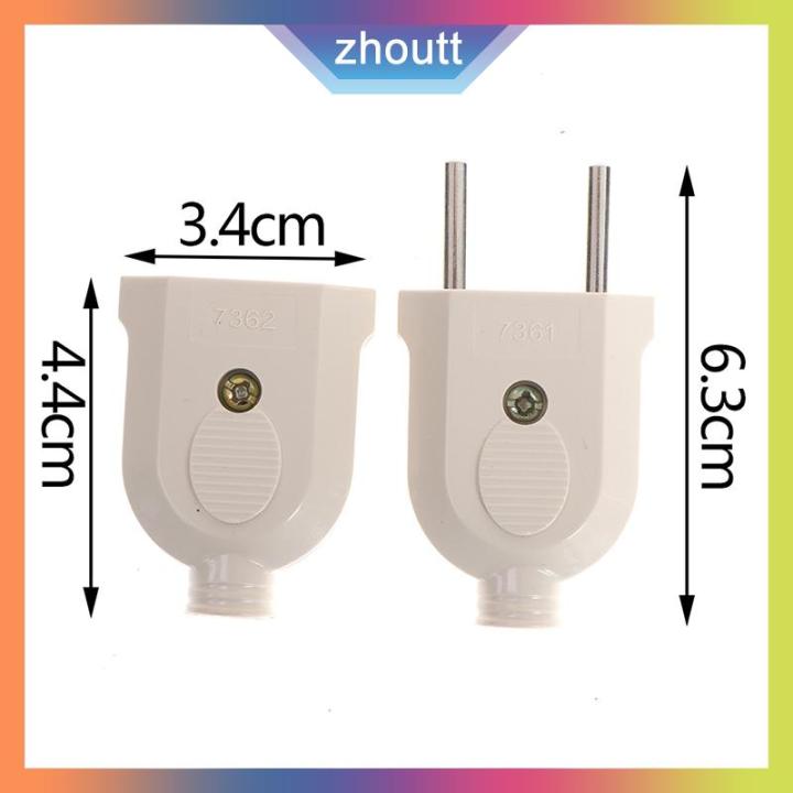 zhoutt 2 Pin EU Plug Male Female electronic Connector Socket Wiring ...