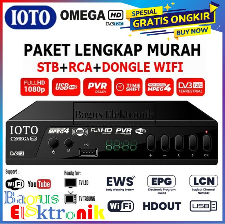 Set Top Box Tv Digital IOTO DVB T2 EWS Apple HD set topbox tv analog ke ...