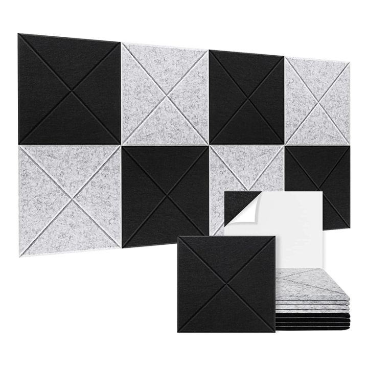 (ICTE) 8 Pack Acoustic Panels Self-Adhesive,Soundproof Wall Panels ...