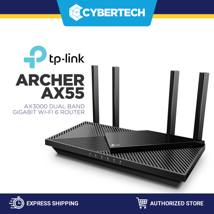 Cybertech TP-Link Archer AX55 AX3000 Dual Band Gigabit Wi-Fi 6 Router ...