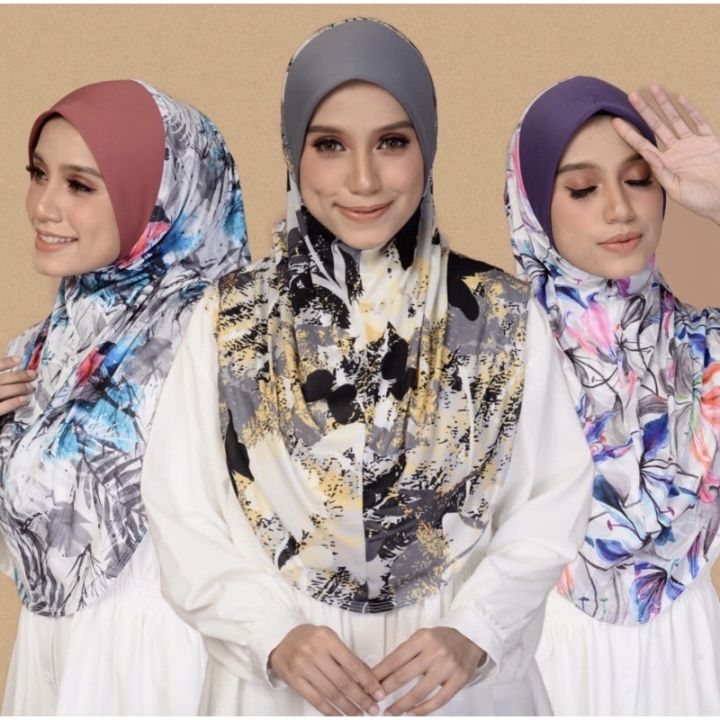 SAIZ M/L TUDUNG SARUNG CORAK COTTON AWNING SCUBA | Lazada