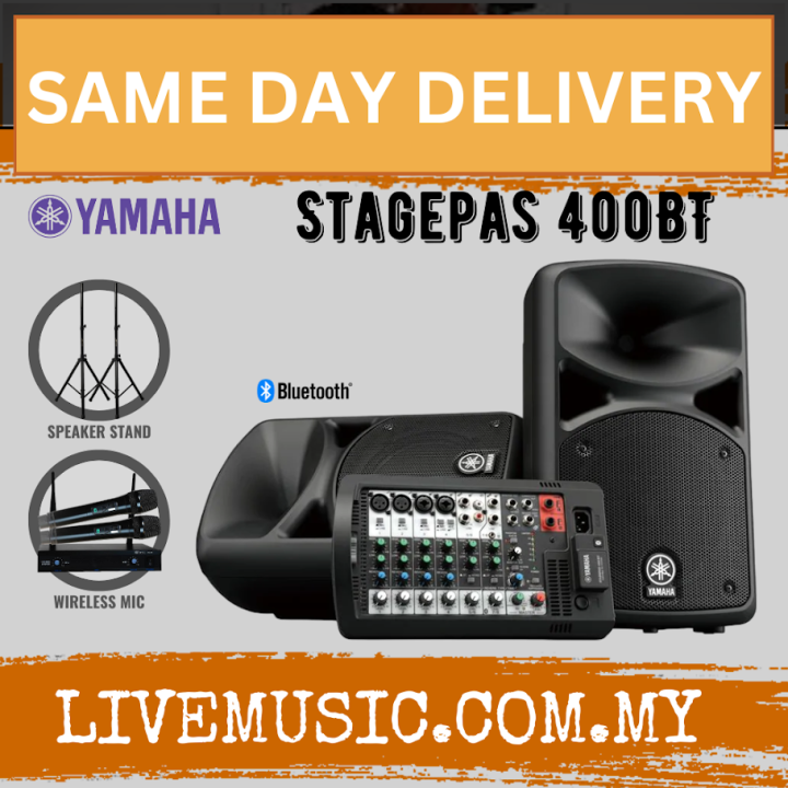 Yamaha Stagepas 400BT Portable PA System Set Bluetooth Version with ...