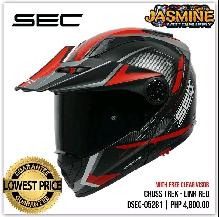 Sec cross trek dual visor modular helmet | Lazada PH