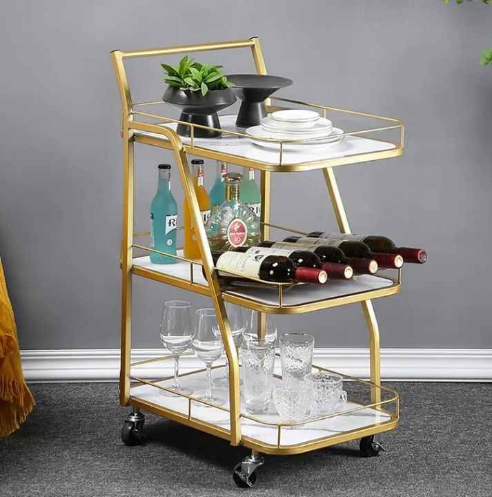 รถเข็นอาหาร รถเข็นไวน์ วัสดุ: เหล็ก+ลามิเนต Restaurant waiter cart ...