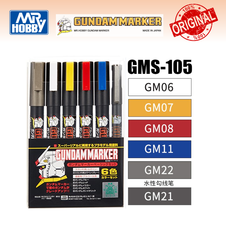 Mr Hobby Gundam Marker Basic Set GMS105 Gundam Marker | Lazada