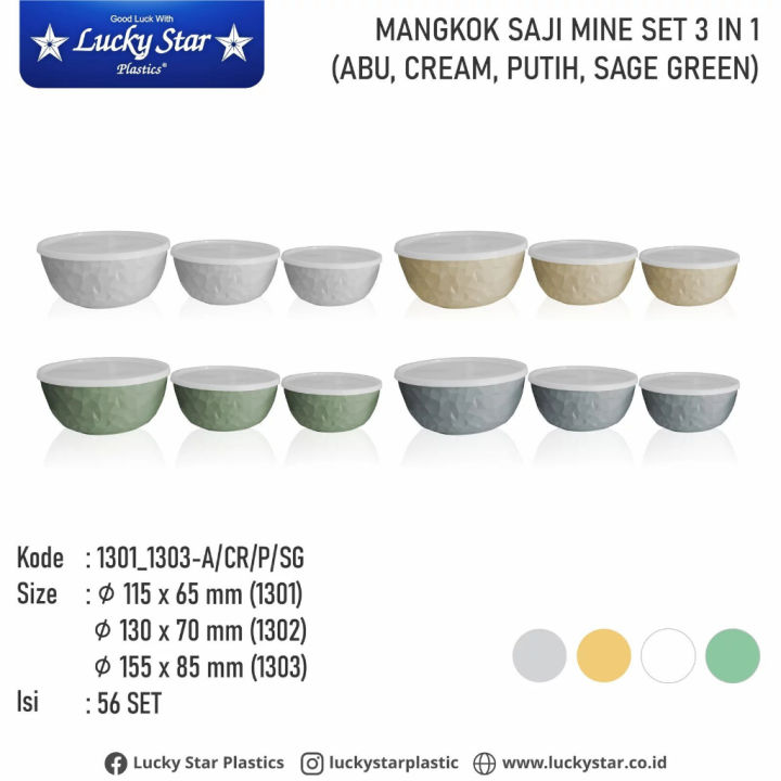 MIRE MANGKOK SET 3 IN 1 mangkok serbaguna | Lazada Indonesia