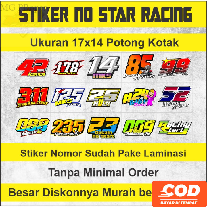 Stiker Nomor Star Motor Balap Motor Stiker Nomor Star Roadrace Motor ...