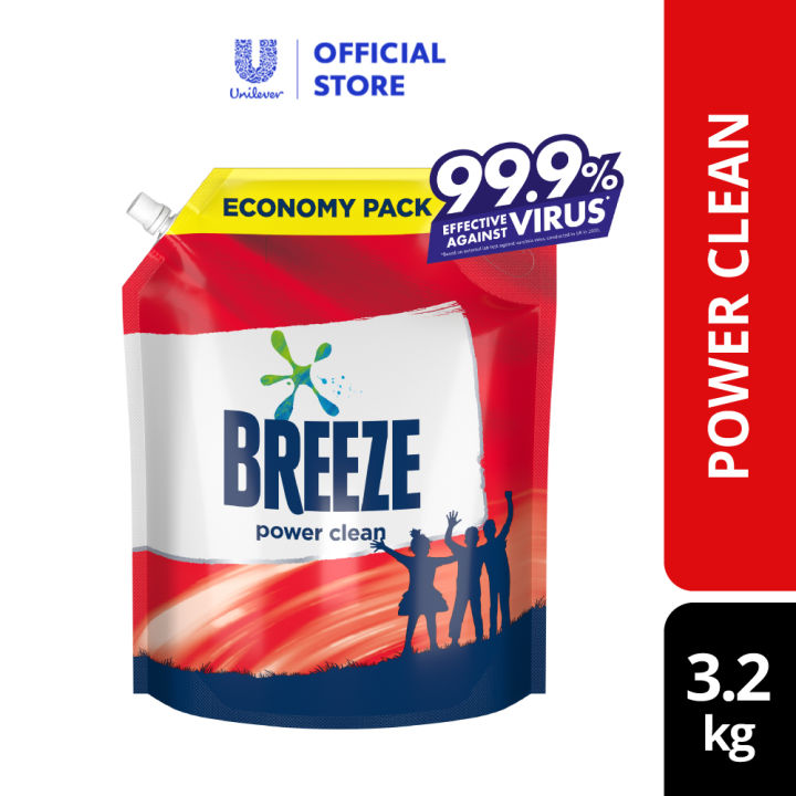 Breeze Liquid Detergent Power Clean Refill Pack 3.2KG | Lazada