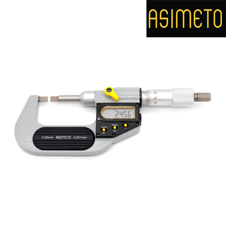 Asimeto ดิจิตอลไมโครมิเตอร์ปากแบน Digital Blade Micrometer 0-25 มม ...