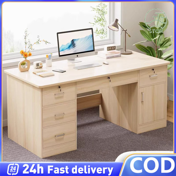 STON Office Table With Drawer Computer Table Home Writing Desk Wooden ... STON Office Table With Drawer Computer Table Home Writing Desk Wooden ...