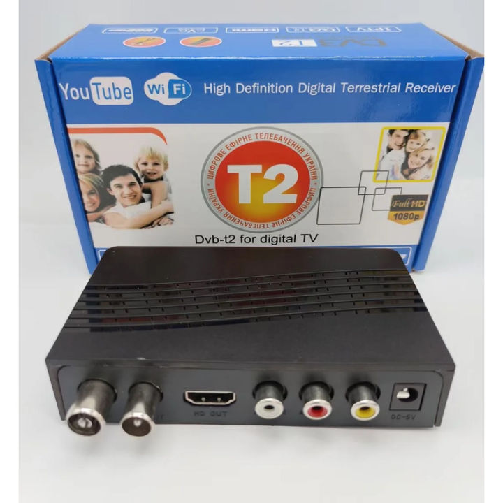 DVB-T2 Satellite Receiver HD Digital Receptor H.264 Decoder Supports ...