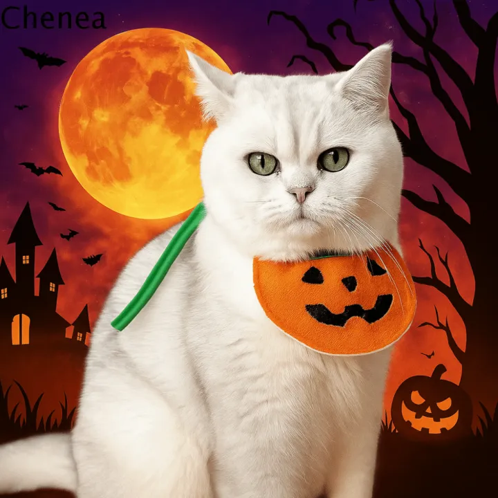 CHENEA ปรับได้ ผ้ากันเปื้อนสำหรับสัตว์เลี้ยงในวันฮาโลวีน สะดวกสบายในการ ...