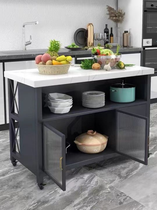 Zhongdaotai Kitchen Nordic open marble sideboard integrated dining ...