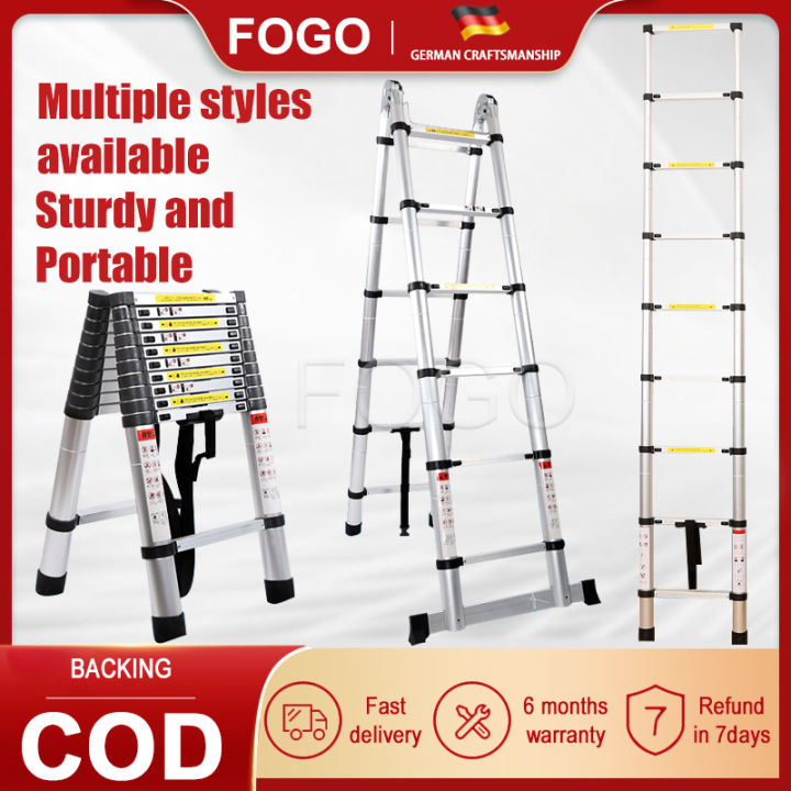 FOGO ladder foldable on sale 4/5/6ft portable ladder aluminum ...