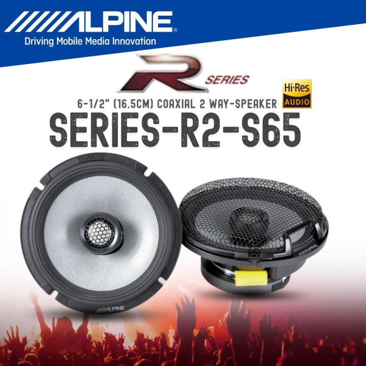 ลำโพงแกนร่วม 6.5นิ้ว ALPINE R2-S652-Way Coaxial (Mid-bass + Tweeter ...