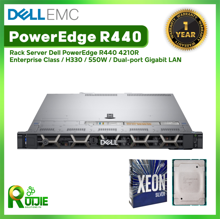 Rack Server Dell PowerEdge R440 4210R Enterprise Class / H330 / 550W ...