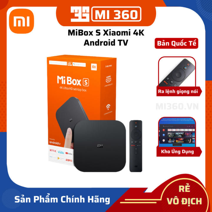 MiBox S Xiaomi 4K Android TV Điều Khiển Bằng Giọng Nói Bản Quốc Tế ...