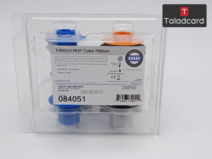 HID Fargo HDP5000 084051, 084052 ผ้าหมึกสี Color ribbon + 084053 ...