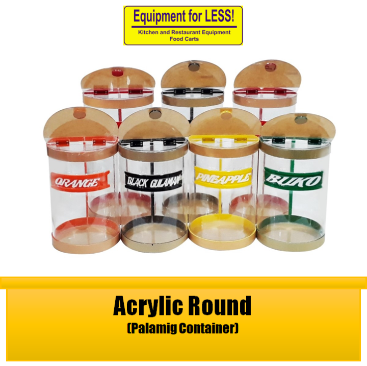 ACRYLIC Round and Square Gulaman Palamig Container Juice Dispenser with ...