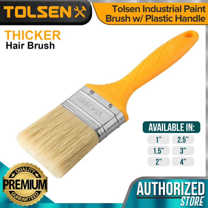 Tolsen Industrial Paint Brush w/ Plastic Handle (1" | 1.5" | 2" | 2.5 ...