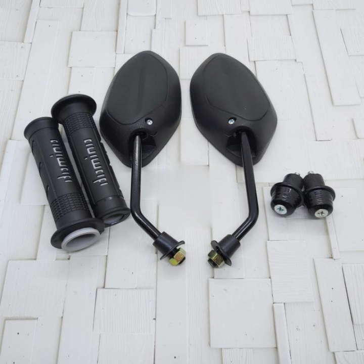 Spion beat full hitam+handgrip domino+Jalu stang universal motor Honda ...