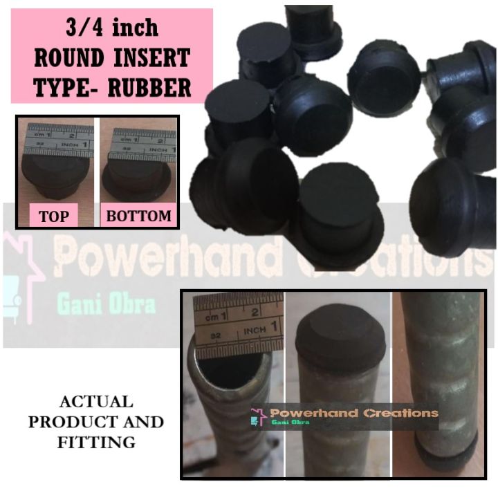 ROUND INSERT 3/4 inch (19MM) Inner Diameter RUBBER Footings for as low ...