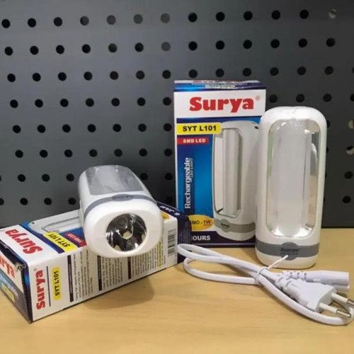 Lampu Senter SURYA SYT L101 SMD LED Emergency Rechargeable Flashlight ...