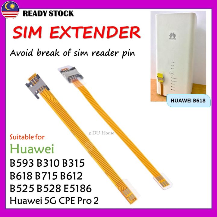 Micro Reverse SIM to SIM Feeder Reader Card Signal Extender Cable 🌻 Huawei B593 B310 B315 E5186 ...