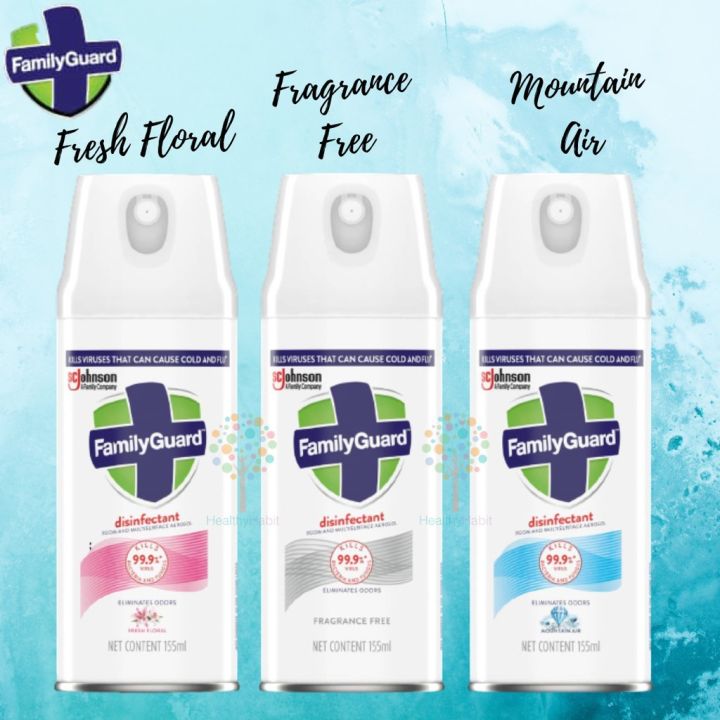Sc Johnson Family Guard Disinfectant Spray 155ml 280ml Mountain Air ...