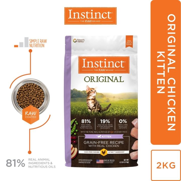 Instinct Cat Original Grain-Free Recipe with Real Chicken for Kittens ...