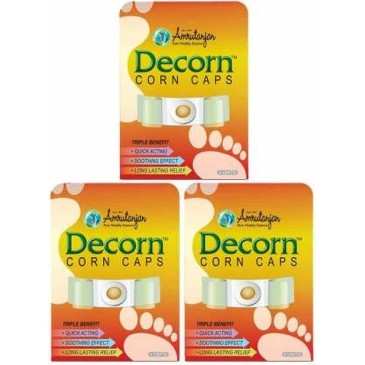 Amrutanjan Decorn Corn caps พลาสเตอร์กำจัดตาปลา หูด | Lazada.co.th