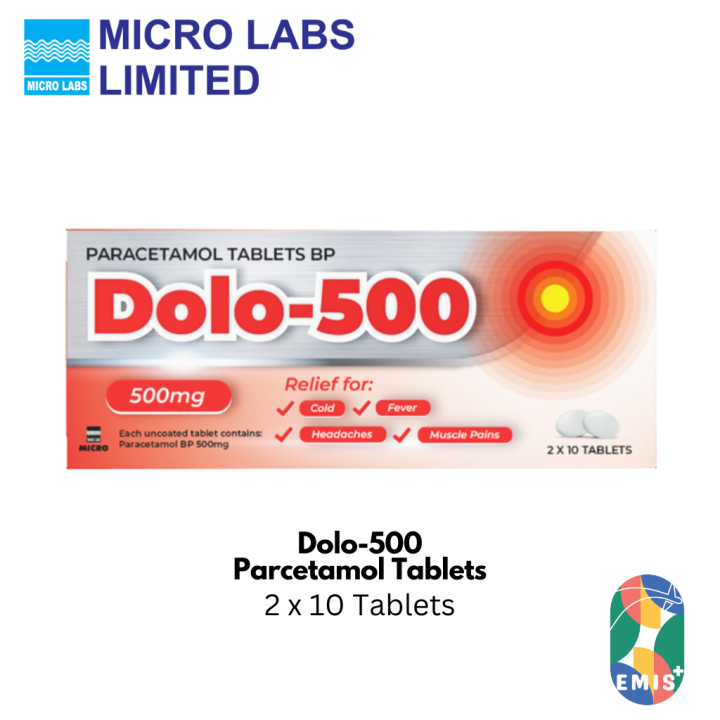 [2x10 Tablets] Dolo 500 Paracetamol Tablets | Lazada Singapore