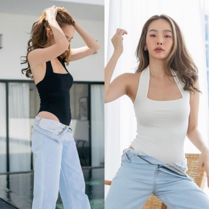 🌈Spinny House🌈 บอดี้สูท คอเหลี่ยม เว้าหลัง BODYSUIT บอดี้สูท คล้องคอ ZAB🤩ติดดาวเลยจ้า ใส่อวดผู้ ...