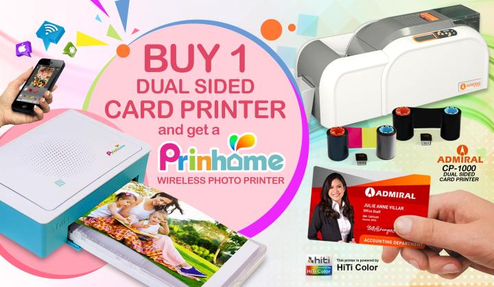 Admiral CP-1000 DUAL SIDED Card Printer with FREE Printhome Wireless ...
