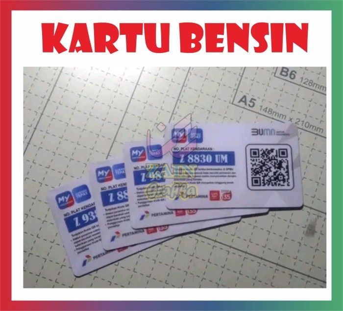 cetak kartu barcode pertamina bahan idcard pvc tebal cetak bulak balik zain grafika | Lazada ...