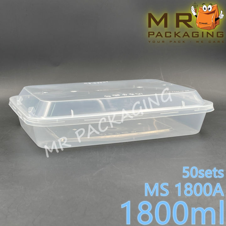 MS 1800A 1800 ml Microwavable container with Dome Lid ( 50sets± ...