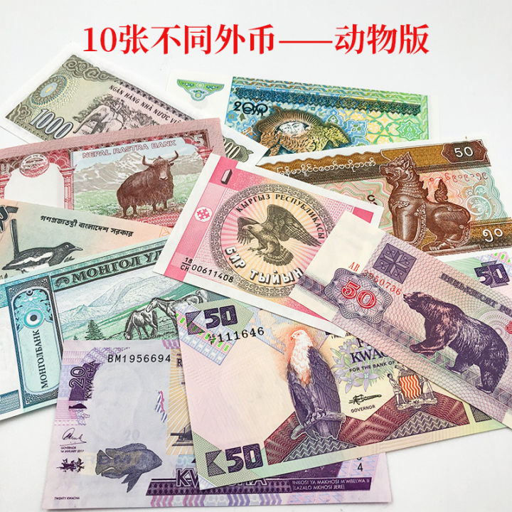 New real 10 countries 10 different foreign currency does not repeat 10 ...