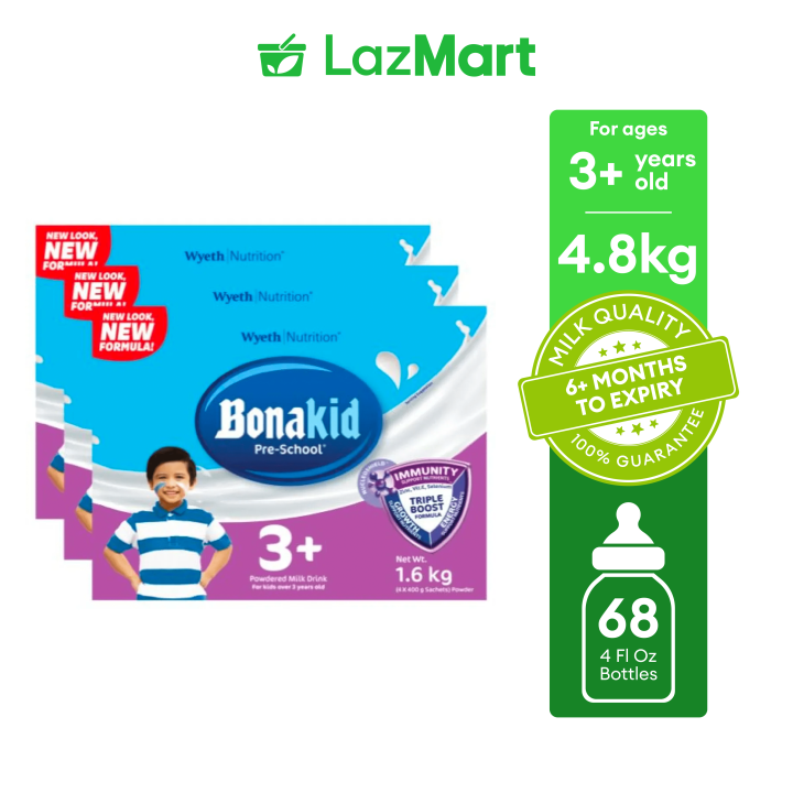 BONAKID PRESCHOOL 3 PLUS Stage 4 Powdered Milk Drink for Children 3 to ...