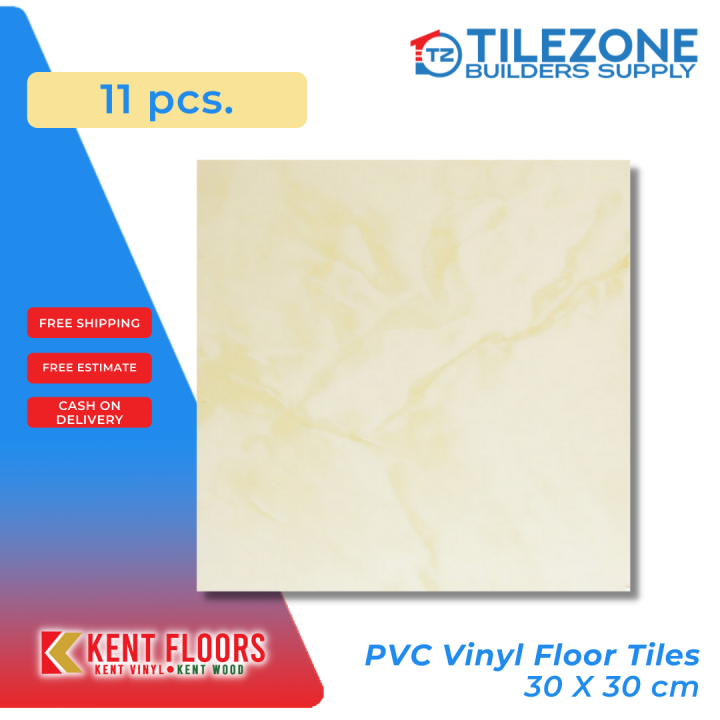 11 pcs. KENT PVC Vinyl Floor Tiles Color code: 0210B - 30x30 cm Matte ...