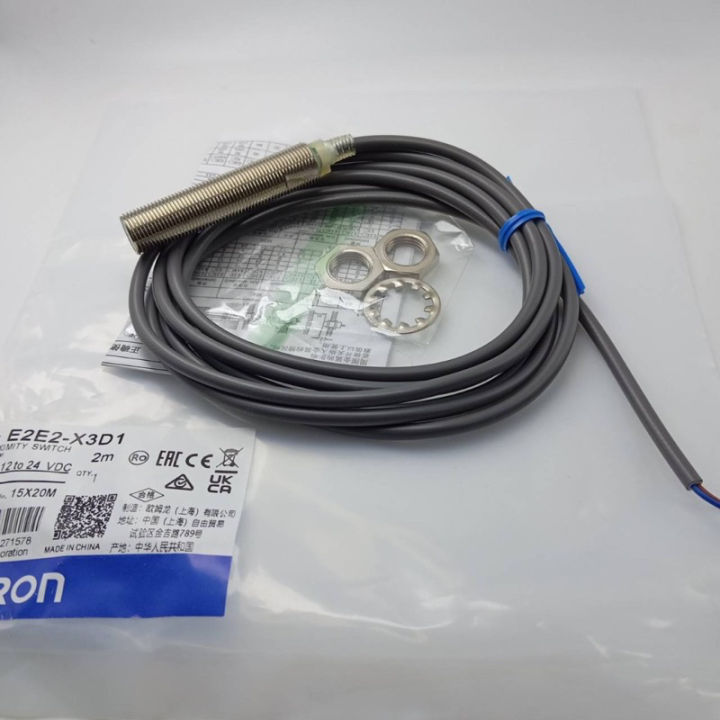 เซนเซอร์รุ่น E2E-X3D1-N / E2E-X3D1-N-2 หัว 12mm ระยะจับ 3ทท จับ โลหะ 2สาย NO 12V-24V ล้างสต็ฮก ...