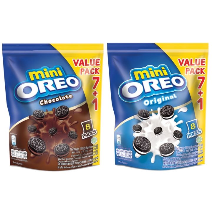 OREO Mini Original Chocolate Sandwich Cookies Value Pack 20.4G X 8S ...