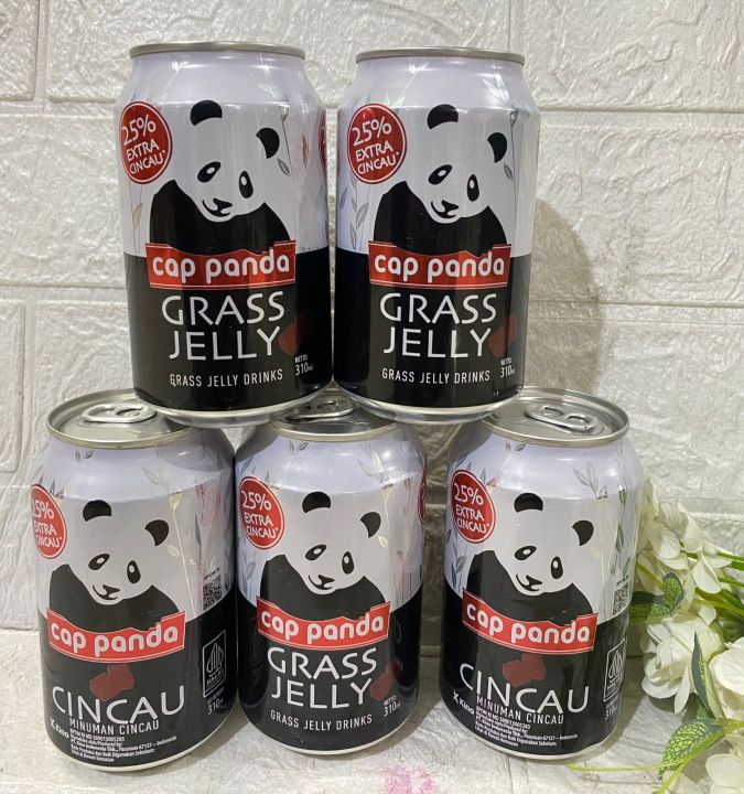 CIncau cap panda kaleng 310 ml 1 karton isi 20 pcs / Minuman cincau cap ...