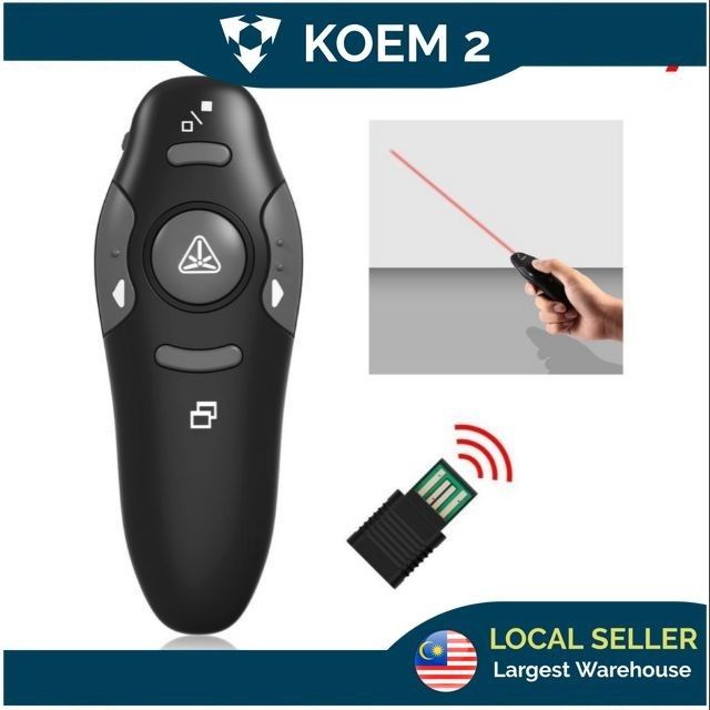 Wireless 2.4GHz Laser Pointer Presenter RF Remote Pen IR PPT Powerpoint ...