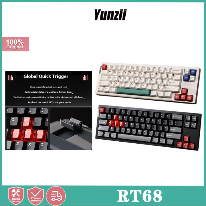 Yunzii RT68 e-sports game magnetic switch mechanical keyboard, 68 key ...