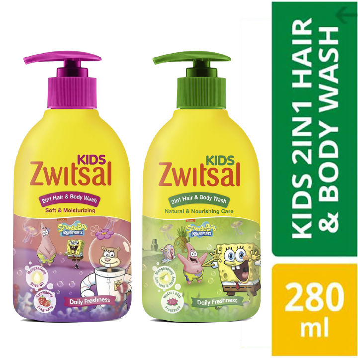 Zwitsal Kids 2 In 1 Hair & Body Wash Soft And Moisturizing 280 ml / Zwitsal Kids 2 In 1 Hair ...