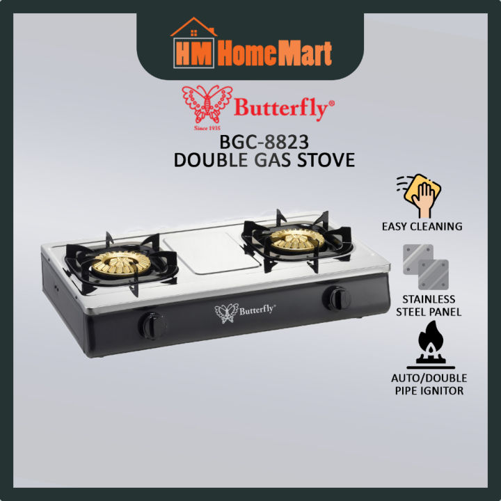 BUTTERFLY BGC-8823 Double Gas Stove (1 Year Warranty) | Lazada