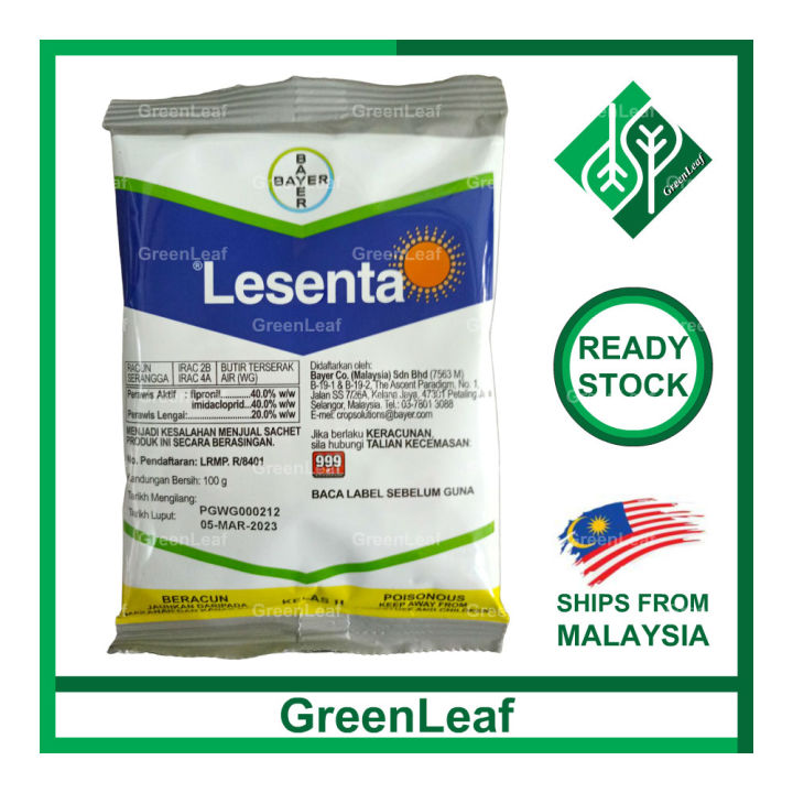 100GM Lesenta Bayer Fipronil 40.0% Imidacloprid 40.0% Racun Serangga ...