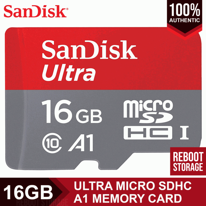 SanDisk Ultra 16GB micro SDHC UHS-I A1 Memory Card class 10 SDSQUAR-016G | Lazada PH