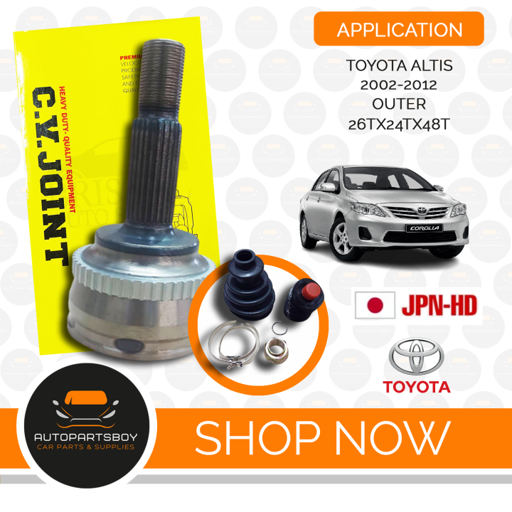 JPN CV JOINT "CONSTANT VELOCITY" OUTER FOR TOYOTA COROLLA ALTIS 2002 ...