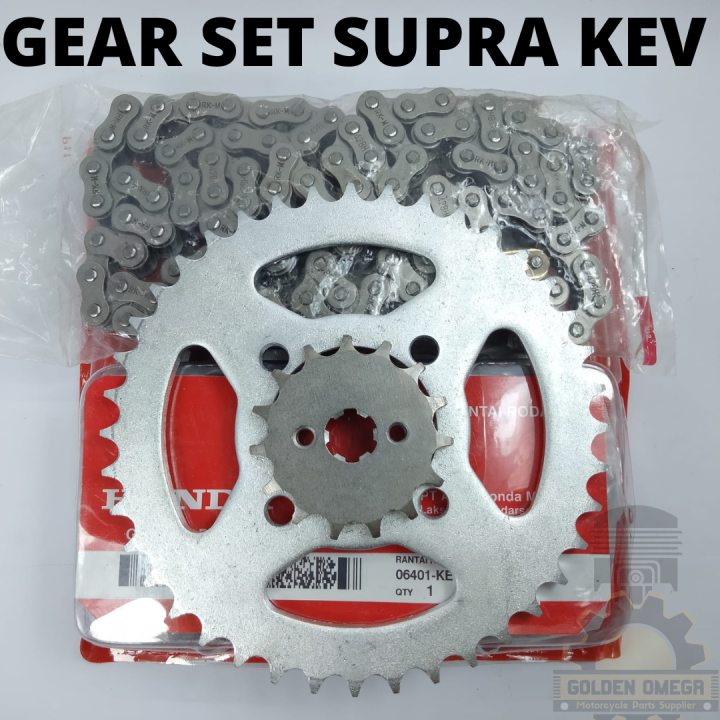 GEAR SET SUPRA X FIT KEV AHM HONDA GIR RANTAI GIGI TARIK PAKET KOMPLIT ...